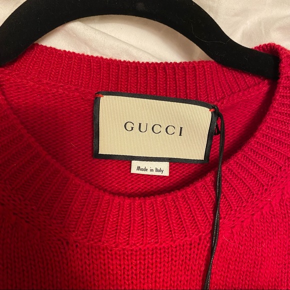 Gucci | Sweaters | Gucci Red Wool Sweater Limited Collection | Poshmark